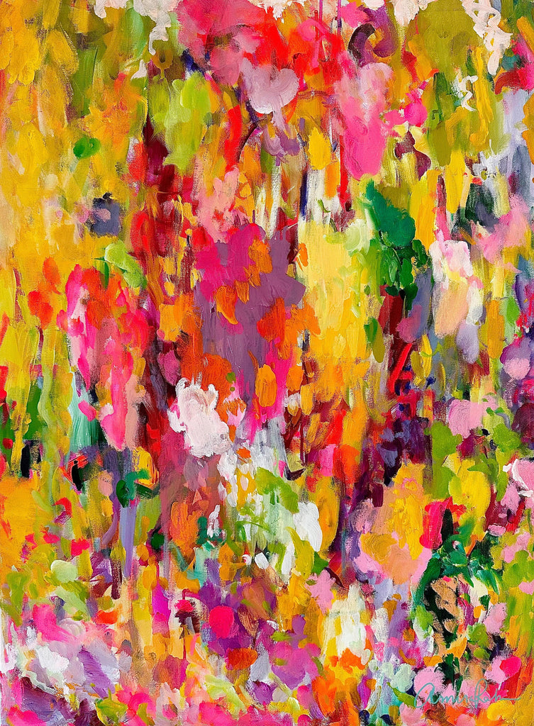 Original Painting To Wall's Framing – Amira Rahim Fine Art