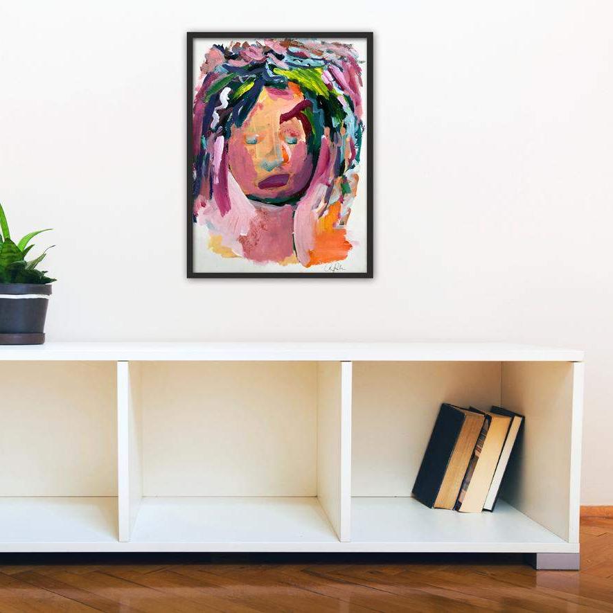 Cult Leader - Original Painting On Deckled Paper – Amira Rahim Fine Art