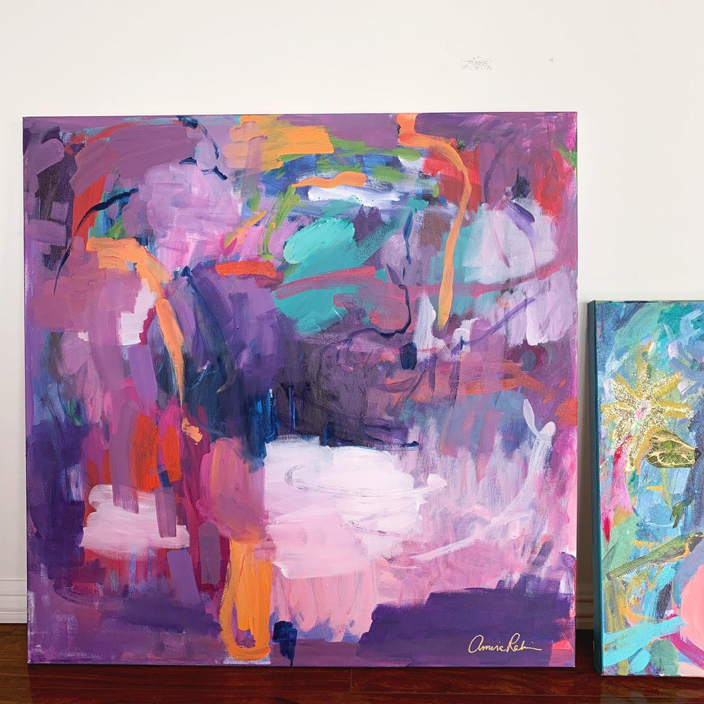 “Grace” 30x30” - Original Canvas Painting – Amira Rahim Fine Art